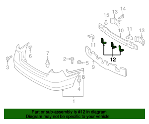 2007-2010 Hyundai Elantra Impact Bar Lower Bracket 86685-2H000 | OEM ...