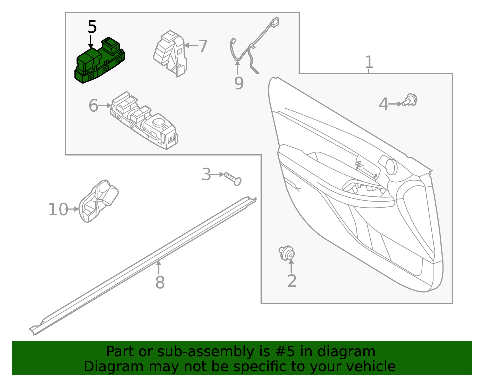 93571-L2255 - Window Switch 2025 Kia K5 | Kia.Parts Store