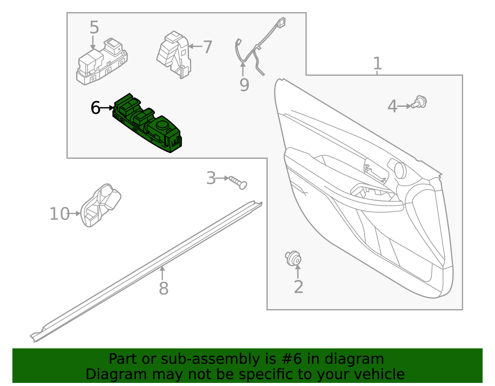 93571-L3140 - Window Switch 2021-2024 Kia K5 | Kia.Parts Store