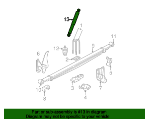 1999-2010 GM Premium Monotube Rear Shock Absorber 25984613 GM ...
