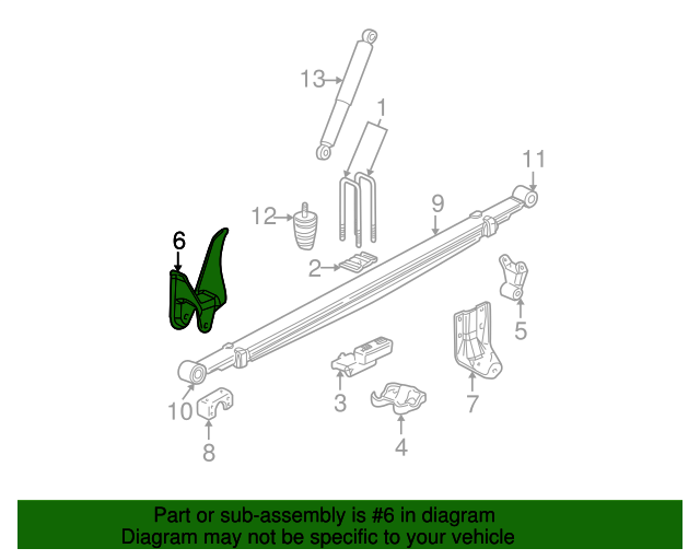12474019 - Rear Passenger Side Spring Front Hanger - 1999-2007 GM ...