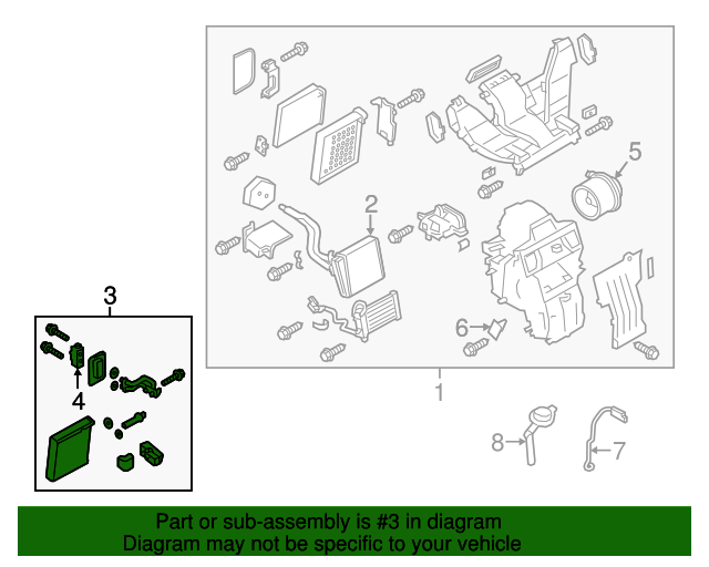 2013-2021 Nissan NV200 Evaporator Core 27280-3LM0D | Nissan Parts Plus