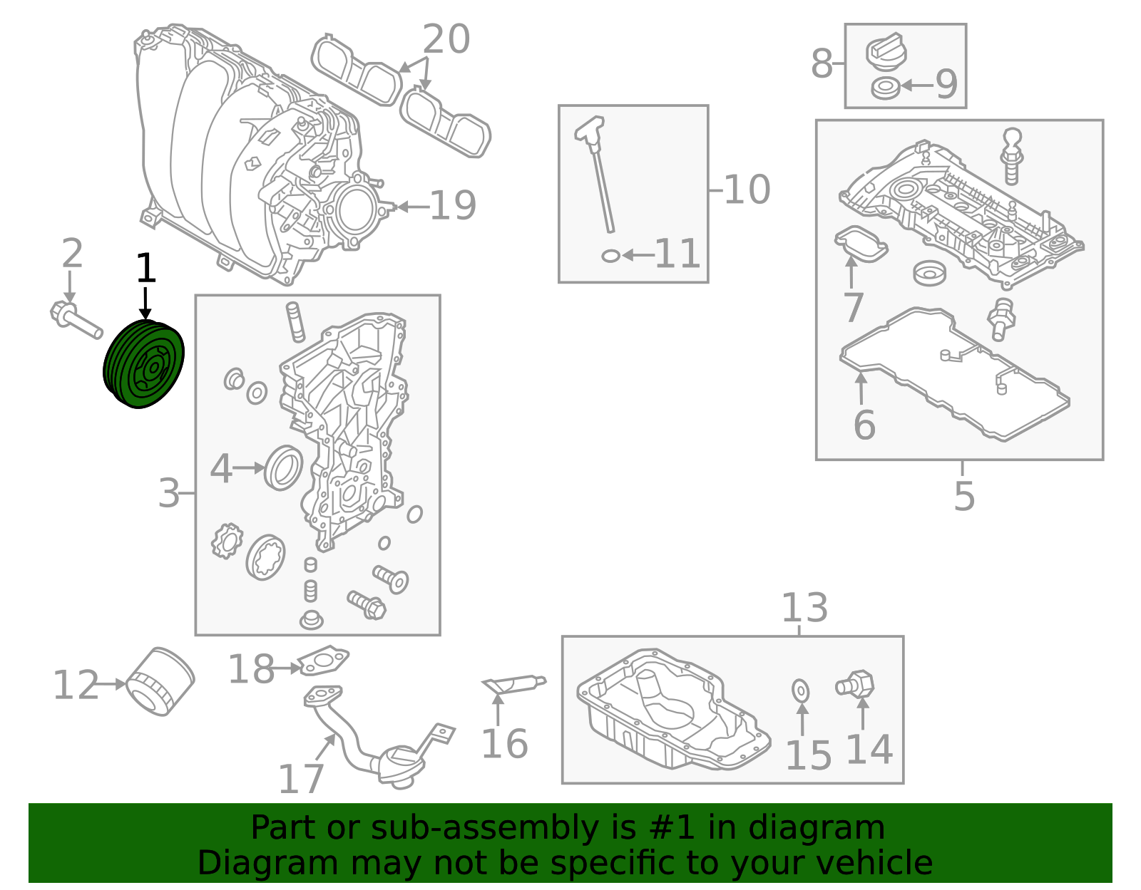 23124-2E003 - Engine Crankshaft Pulley 2017-2025 Kia | Kia.Parts Store