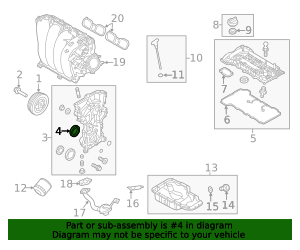 21443-2E110 - Rear Main Seal 2012-2024 Kia | Kia.Parts