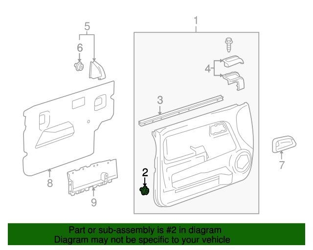1991-2008 Isuzu Door Trim Panel Clip 8970220170 | Isuzu Parts Center