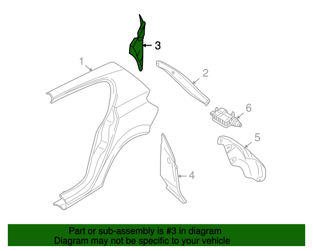 2008 Saturn Astra Lower Extension 93180674 | GMPartsDirect.com