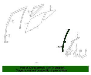 2012-2019 Nissan Versa Division Channel 82222-3AW0A | QuirkParts