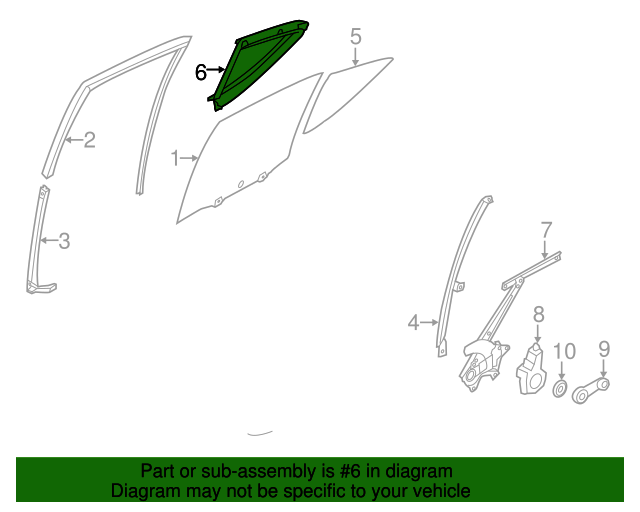 2012-2019 Nissan Versa Glass Weather-Strip 82272-3BA0A | OEM Parts Online