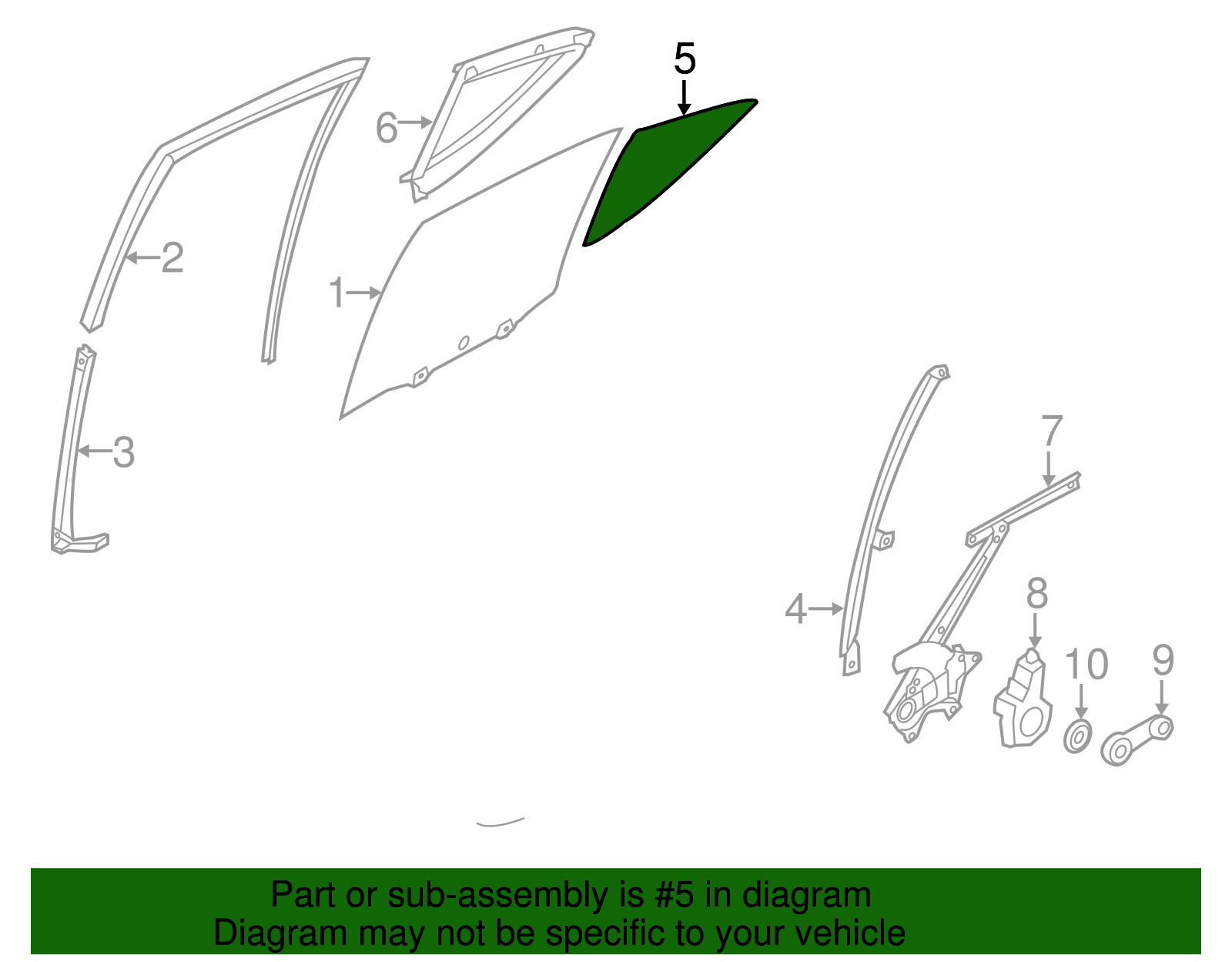 2012-2019 Nissan Versa Fixed Glass 82262-3BA0A | Team Nissan Inc.