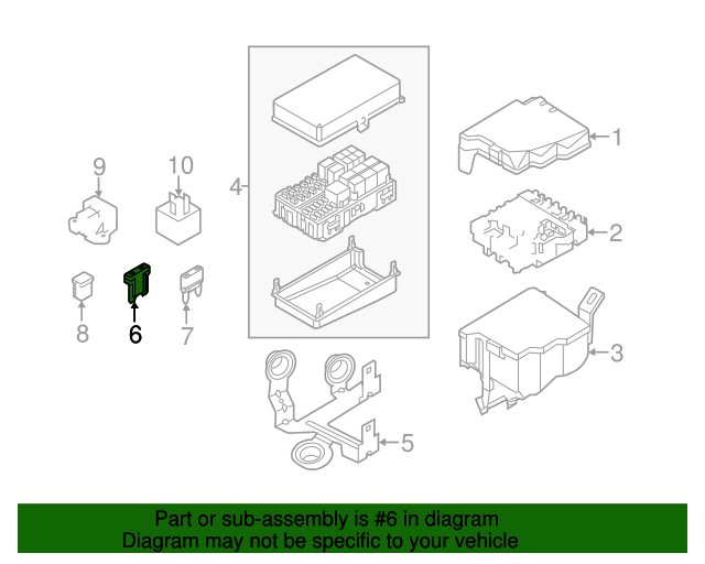 2014-2019 Ford Fiesta Mini Fuse 8V5Z-14526-B | OEM Parts Online