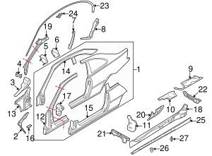 51717030845 - 2000-2006 BMW Reveal Molding (51-71-7-030-845) | BMW of South Atlanta Parts