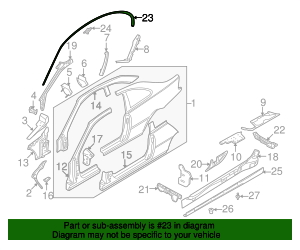 51717030845 - 2000-2006 BMW Reveal Molding (51-71-7-030-845) | BMW of South Atlanta Parts