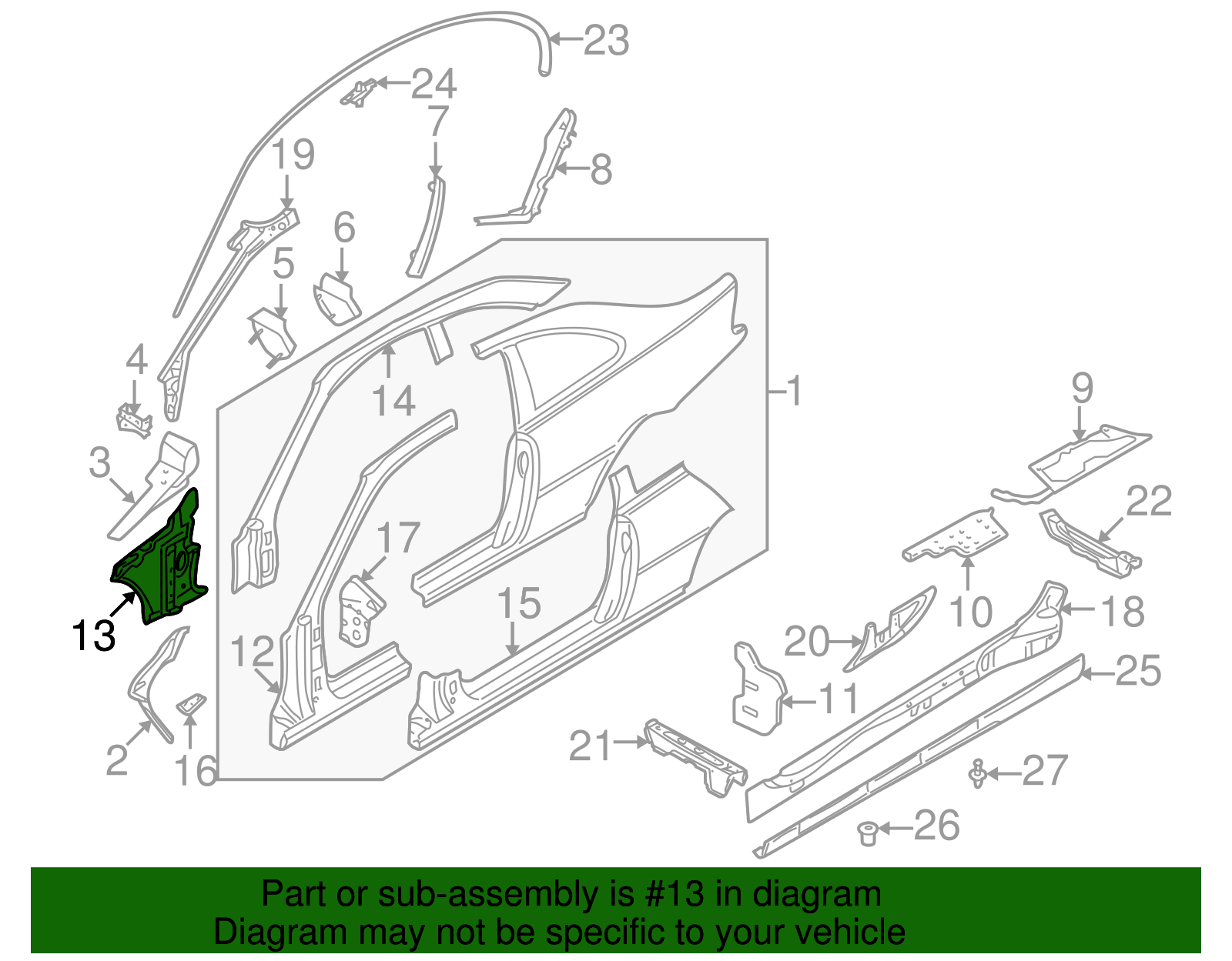 41-13-8-245-120 - Inner Pillar - 1999-2006 BMW | BMW Parts Exchange