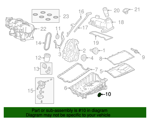 Genuine OEM Ford Part - Oil Pan Gasket F77Z-6734-AB | Genuine OEM Ford ...