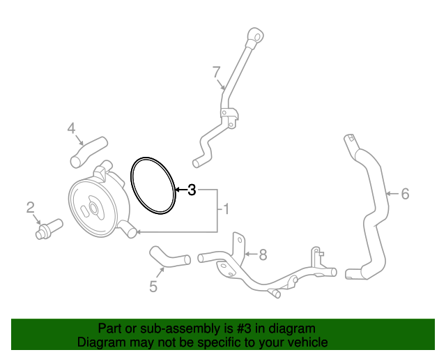 2009-2020 Nissan Oil Cooler O-Ring 21304-9N00A | QuirkParts