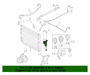 1995-2004 Toyota Tacoma A/C Receiver Drier Bracket 88472-04020 ...