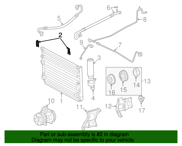 88688-04100 - Condenser Bracket 2002-2004 Toyota Tacoma | Ourisman ...