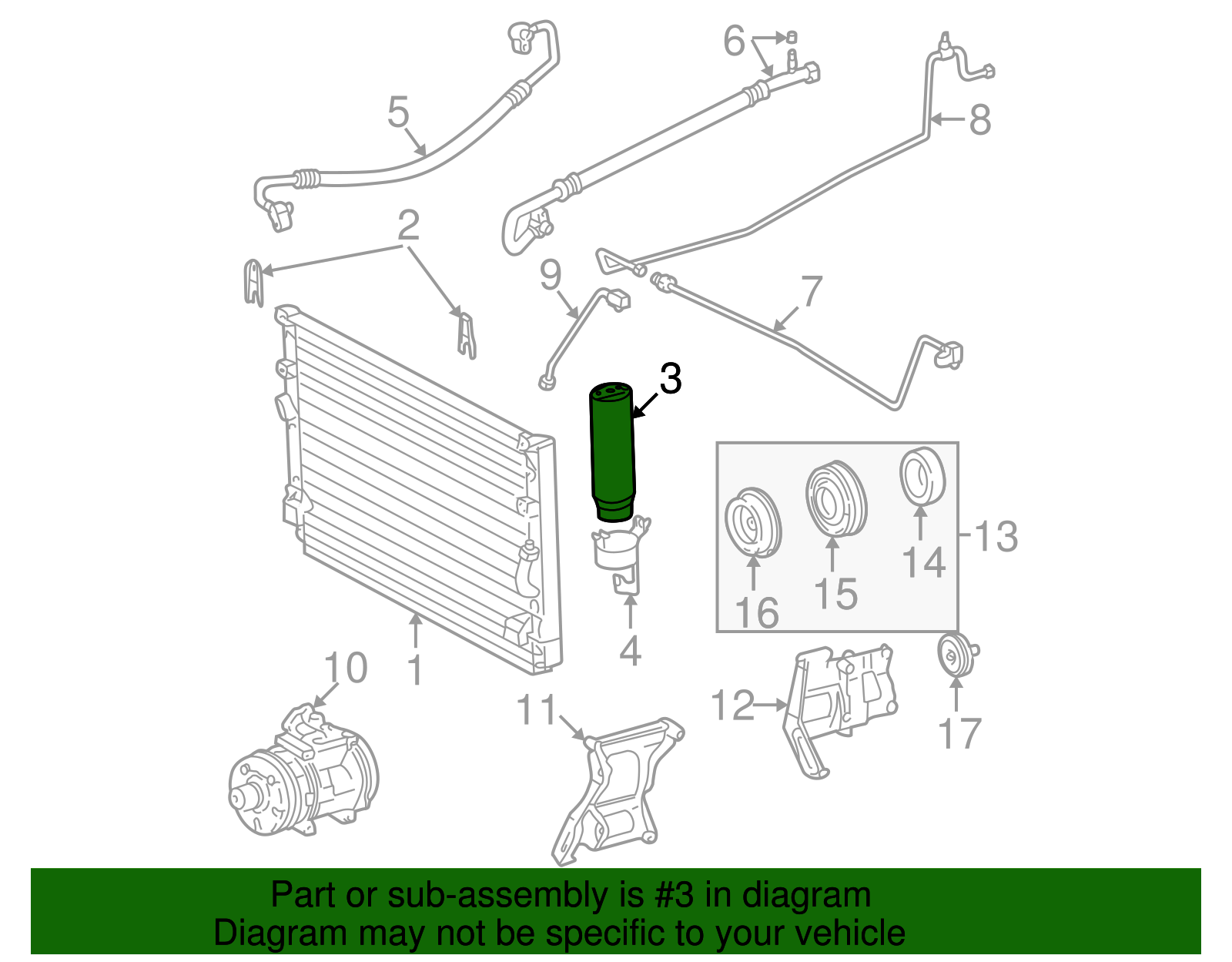 1992-2006 Toyota A/C Receiver Drier 88471-34010 | Toyota Parts Center