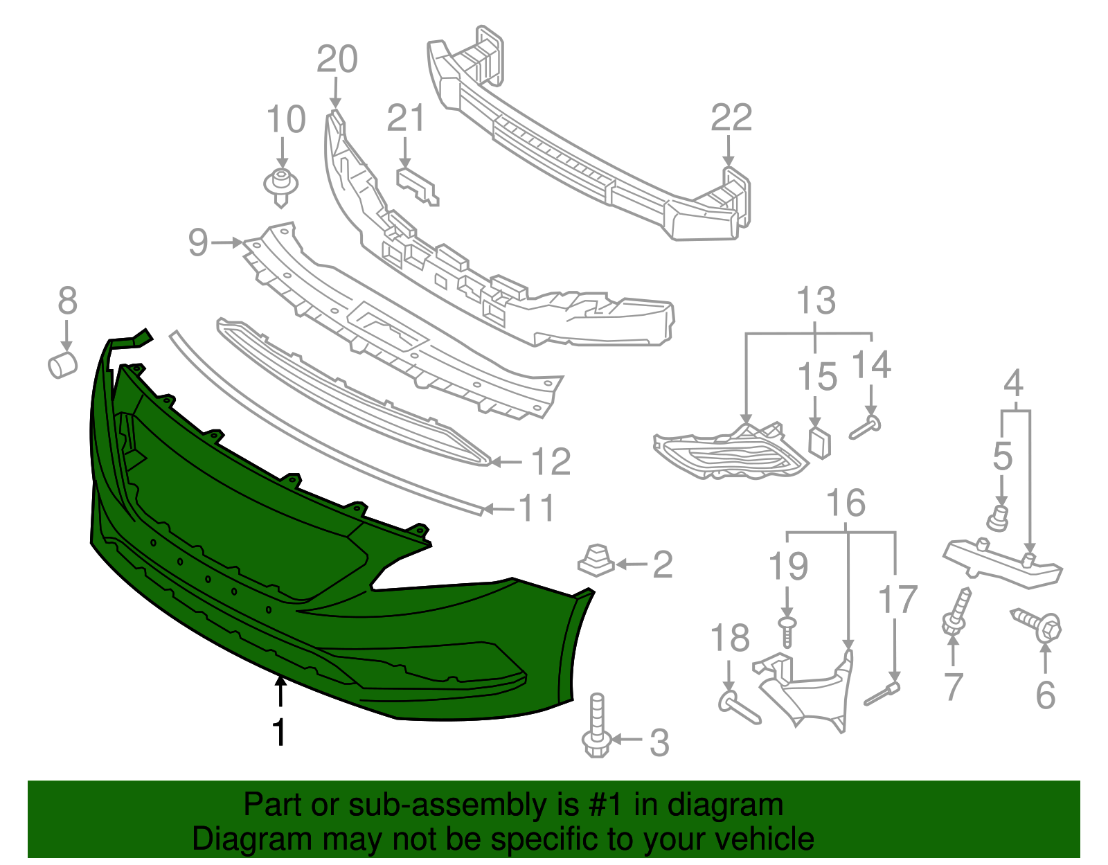 Genuine OEM Bumper Cover Part# 86511-E6000 Fits 2016-2017 Hyundai ...