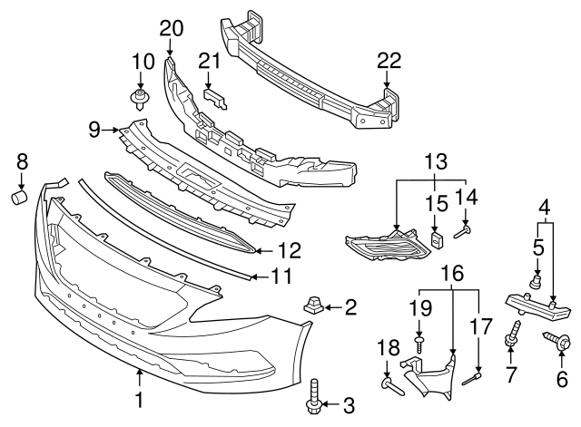 2016-2017 Hyundai Sonata Bumper Cover 86511-E6000 | OEM Parts Online