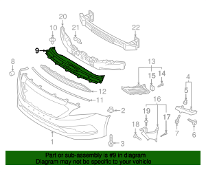 2016-2017 Hyundai Sonata Radiator Support Access Cover 86361-E6100 ...
