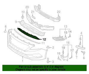 2016-2017 Hyundai Sonata Lower Grille 86561-E6000 | OEM Parts Online