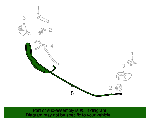 Genuine OEM Washer Hose Part# LR022472 Fits 2011-2015 Land Rover LR2 ...