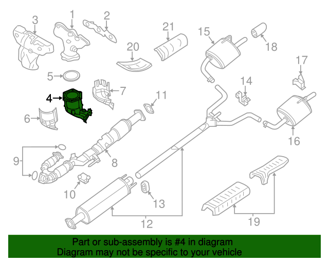 208A2-9HP0A - Catalytic Converter - 2015-2018 Nissan | Nissan OEM Parts ...