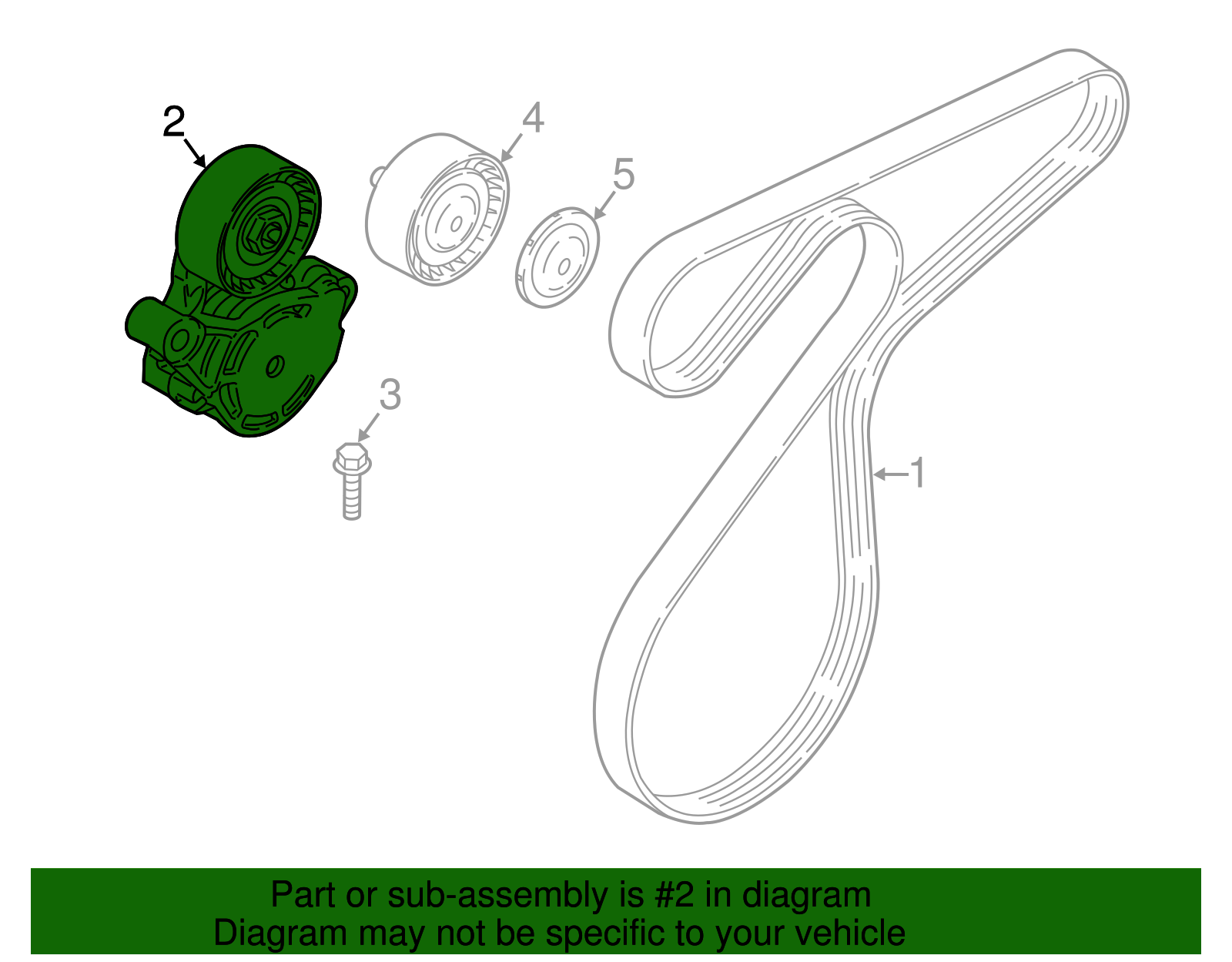 11288479475 - 2016-2019 BMW Serpentine Tensioner (11-28-8-479-475 ...