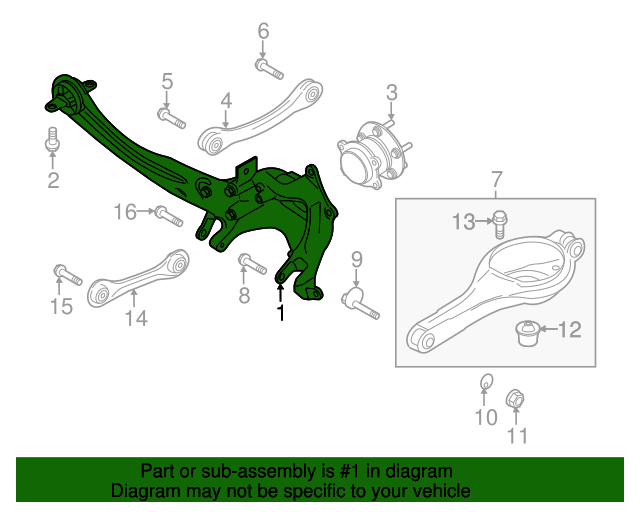 2015-2019 Lincoln MKC Knuckle And Hub Assembly EJ7Z-5A969-B | OEM Parts Online