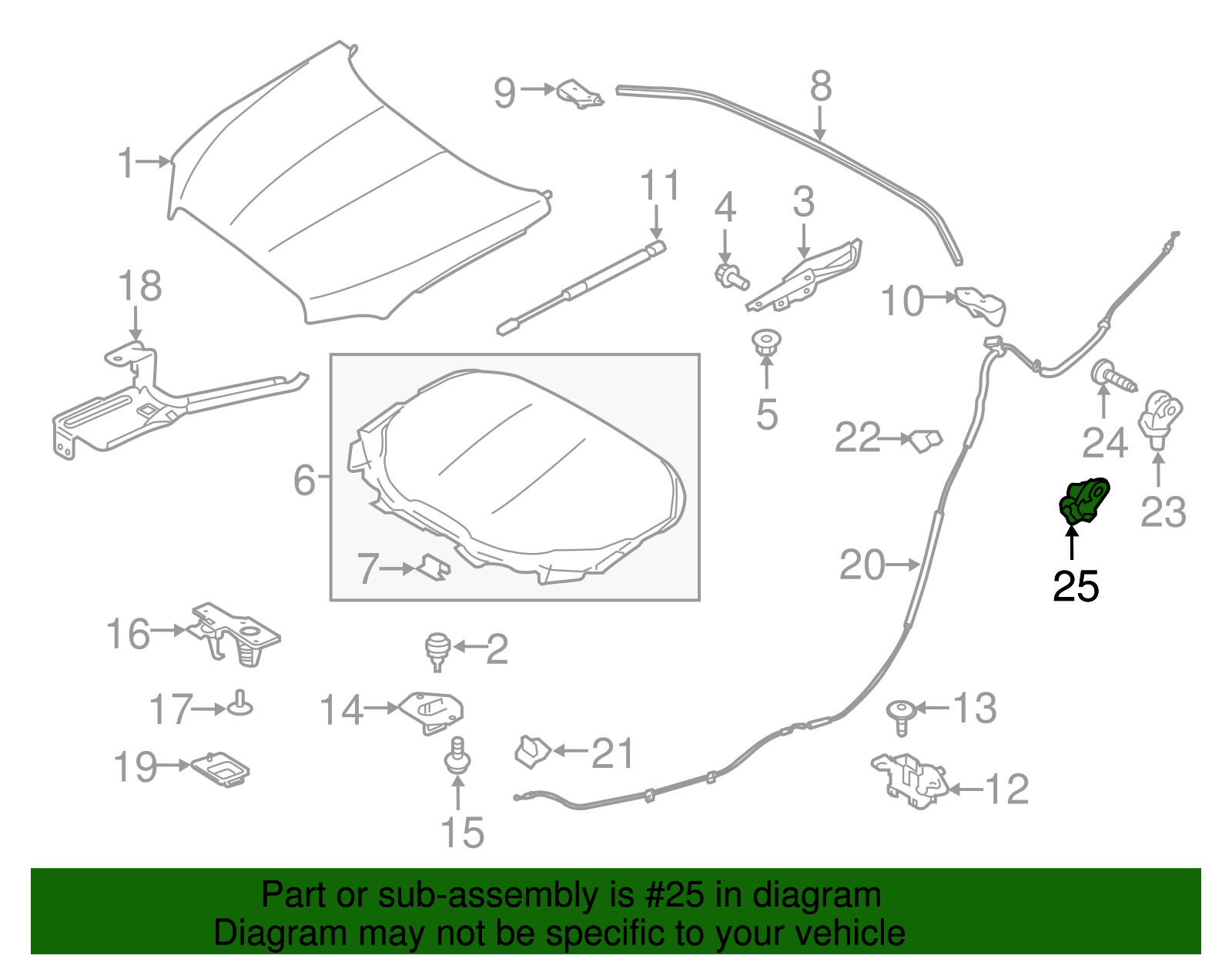 2010-2023 Jaguar Hood Release Cable Bracket C2D3660 | OEM Euro Parts