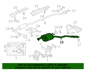 18307-TRW-A01 - Rear Muffler 2018-2021 Honda Clarity | Honda Parts Online