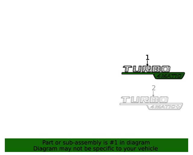 247-817-50-00 - Fender Emblem 2020-2023 Mercedes-Benz | AutoNationParts.com