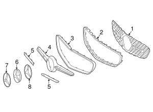2015-2020 Mercedes-Benz Grille Surround 217-888-00-73 | MB OEM Parts