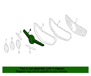 217-888-00-38-9982 - Center Molding 2015-2017 Mercedes-Benz S 550 ...