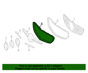 2015-2020 Mercedes-Benz Grille Surround 217-888-00-73 | MB OEM Parts