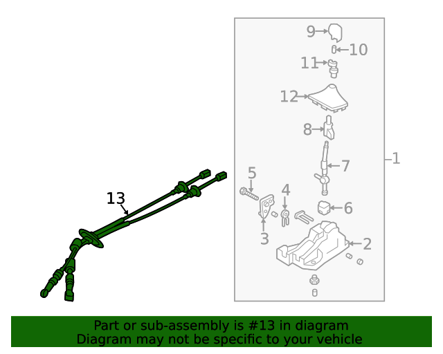 2019-2021 Hyundai Veloster Shift Control Cable 43794-J3200 | OEM Parts ...