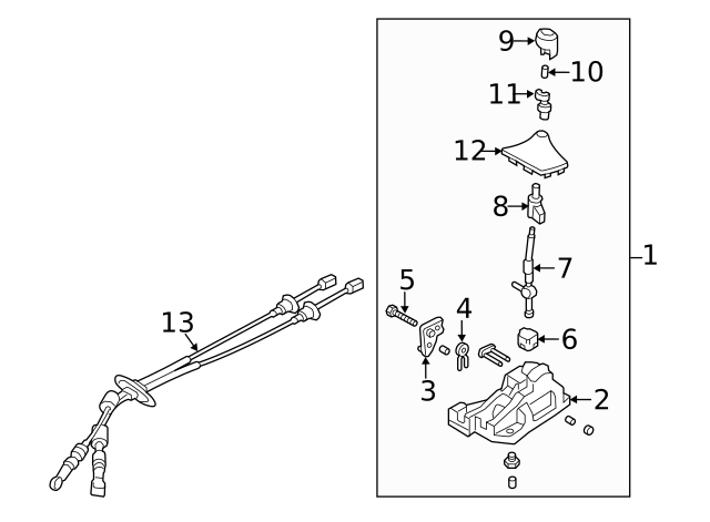 2019-2021 Hyundai Veloster Shift Control Cable 43794-J3200 | OEM Parts ...