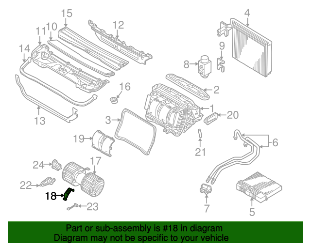 Genuine BMW 64-11-8-390-874 | Blower Motor Bracket | FREE Shipping on ...