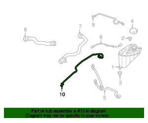 17128670995 - 2016-2020 BMW Connector Hose (17-12-8-670-995) | BMW of ...