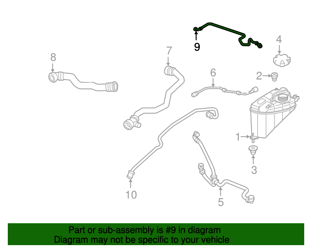 17129844478 - 2017-2020 BMW Upper Pipe (17-12-9-844-478) | BMW of South ...