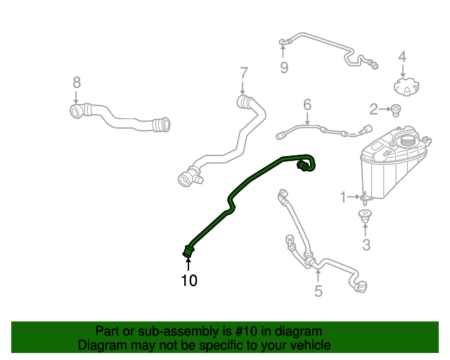 17128670995 - 2016-2023 BMW Connector Hose (17-12-8-670-995) | BMW of ...