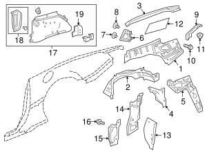 23323294 - Driver Side Body Side Inner Panel Filler - 2016-2024 ...