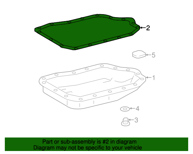 35168-28020 - Pan Gasket - 2018-2021 Toyota C-HR | OEM Genuine Toyota Parts