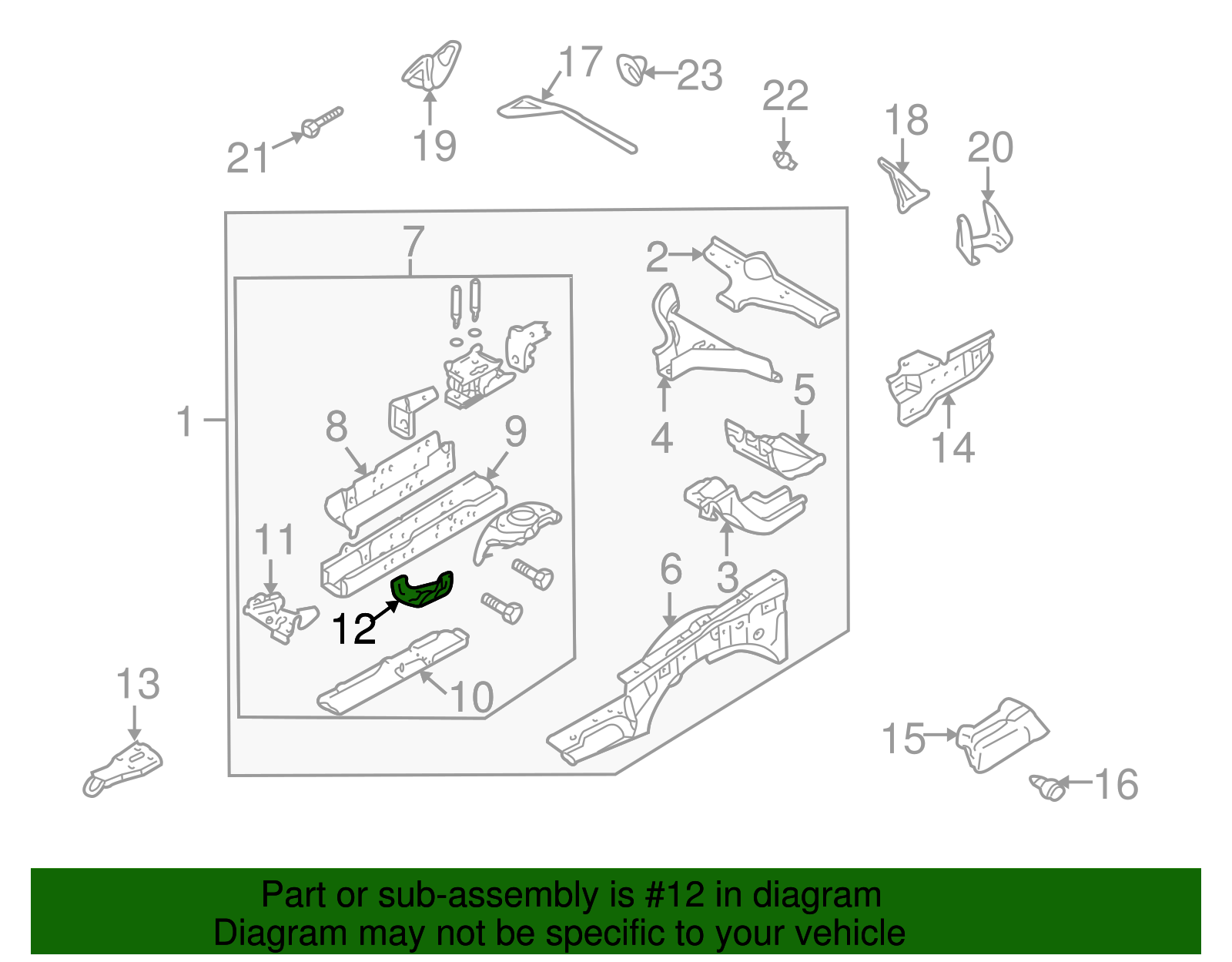 N067-54-330 - Frame Rail Bracket - 1990-1997 1999-2005 Mazda Miata ...