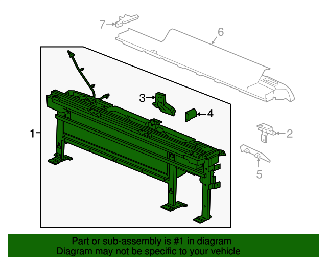 2017-2018 GM Passenger Side Cargo Box Stowage Box 84482778 ...