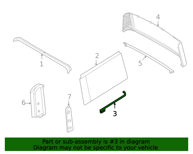 Ford M2DZ-78501C06-A - Lower Seal - 2021 Ford Bronco | OEM Ford Parts ...