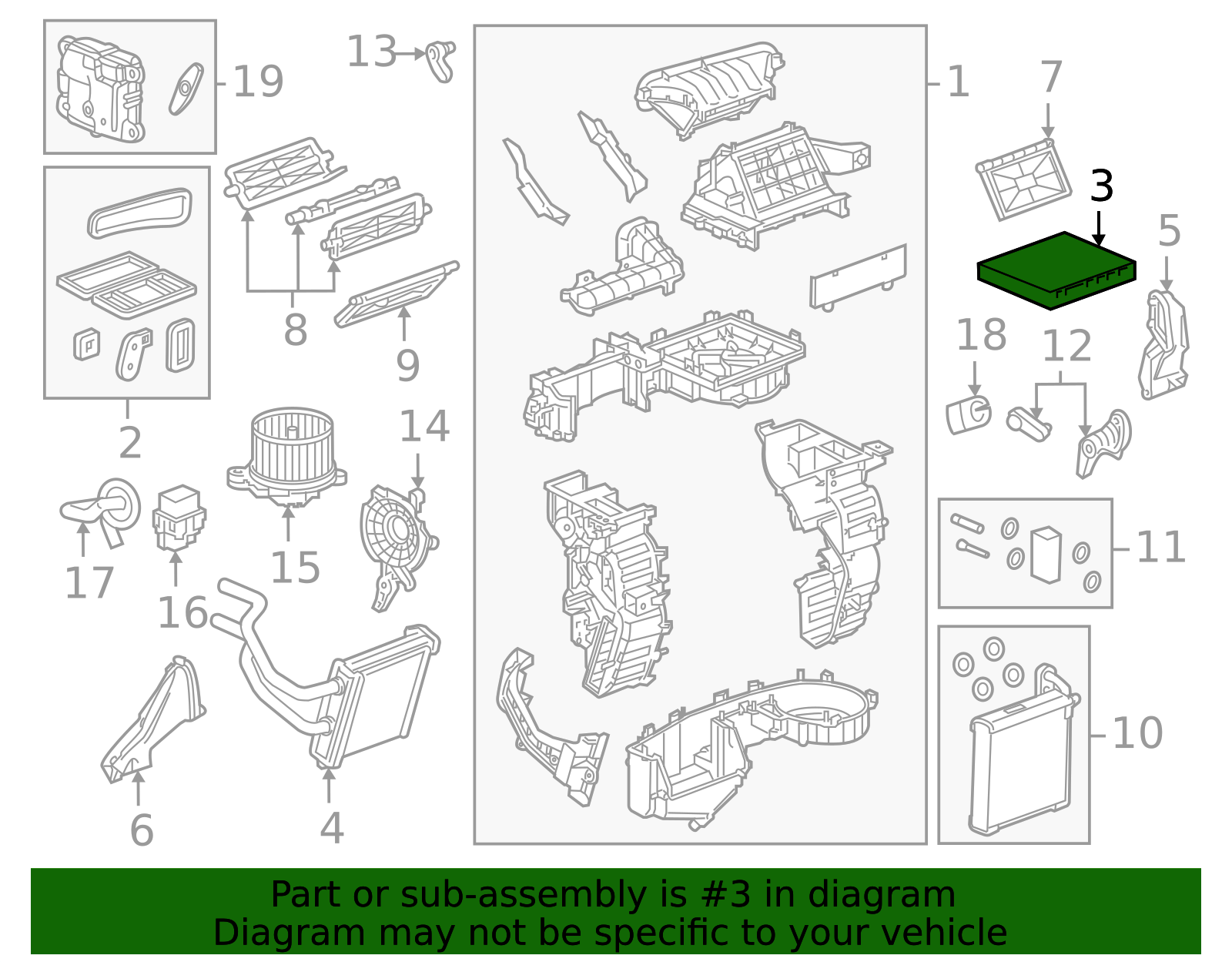 2016-2022 Chevrolet Spark Cabin Air Filter 42666227 GM | GMPartsDirect.com