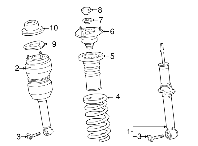 2001-2003 Lexus LS430 Strut 48510-80306 | OEM Parts Online