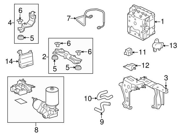 47070-48060 - ABS Pump Assembly 2010-2015 Lexus RX450h | Lexus Parts Outlet